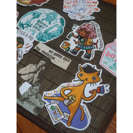 Too poor for art school sticker